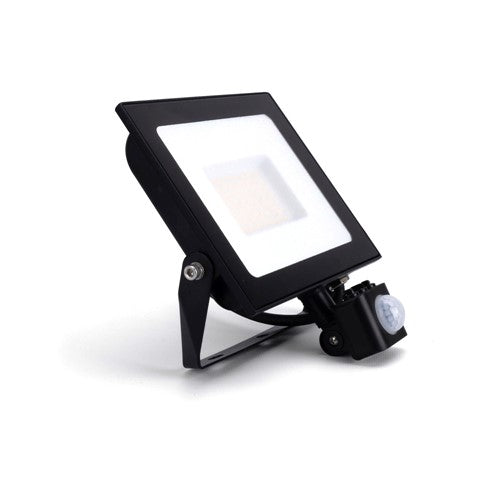 Integral LED Compact Slim Floodlight Pir 50W 5000Lm 3000K 120 Beam 100 ...