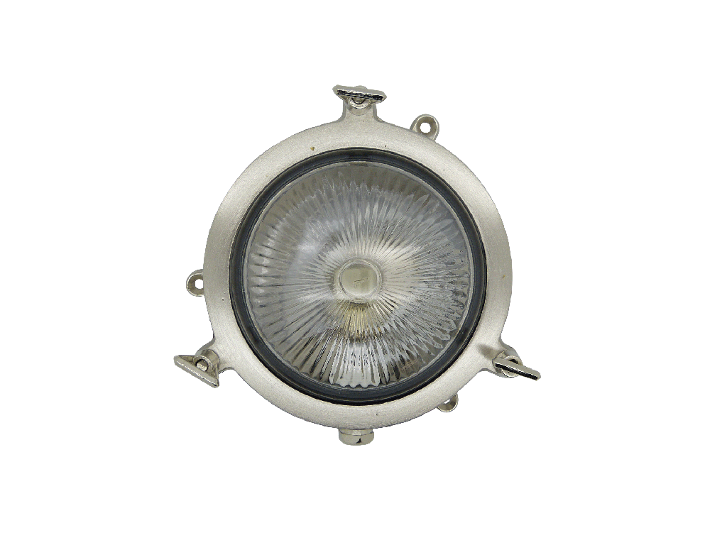 09309 Solid Brass Porthole Mini Bulkhead - Satin Nickel – The Lamp Company