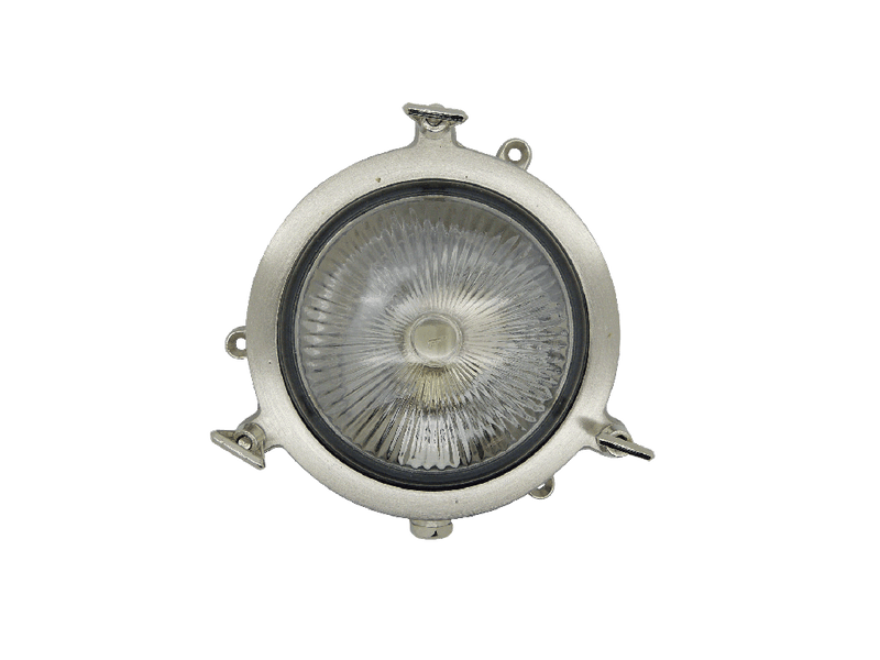 09309 Solid Brass Porthole Mini Bulkhead - Satin Nickel – The Lamp Company