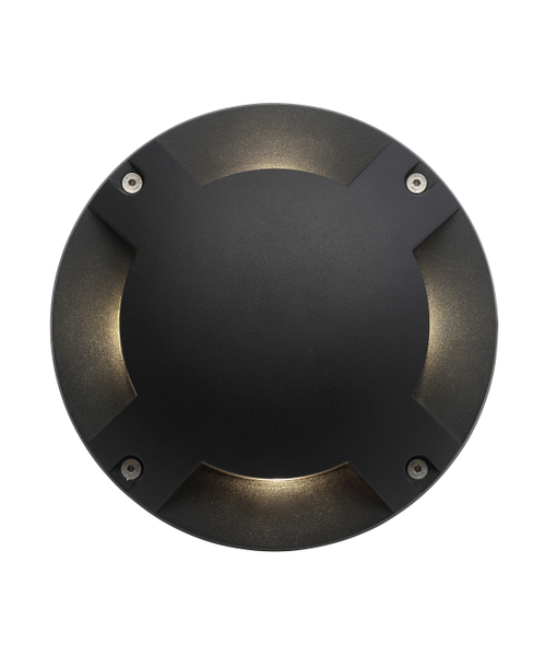 Forum Lighting Zinc Scout 4 x 1w LED Surf Mnt Grnd Light Alum IP67 Blk ...