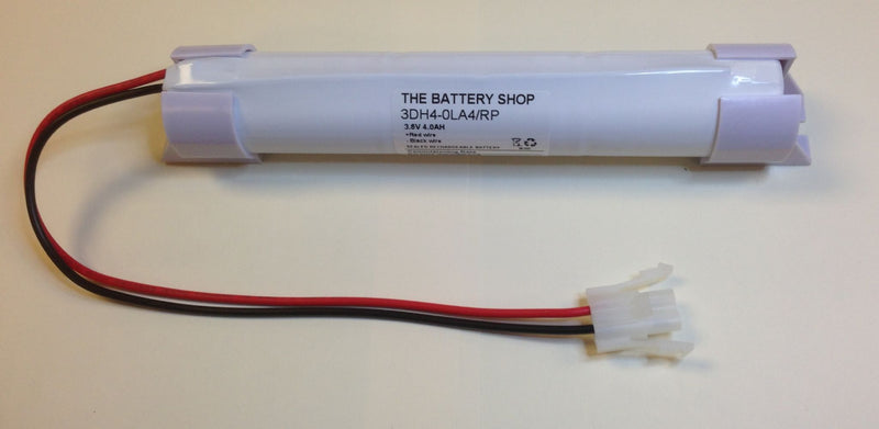 TBS 3DH4-0LA4-RP-EC Battery 3.6v 4.0Ah Ni-Cd with END CAPS – The Lamp ...
