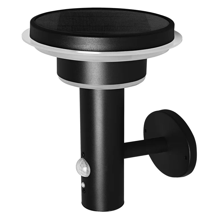 ENDURA Style Solar Wall Sensor Double Circle 6W Black – The Lamp Company