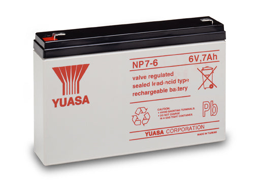 NP7-6 Yuasa 6v 7Ah Lead Acid Battery (NP7-6S) – The Lamp Company